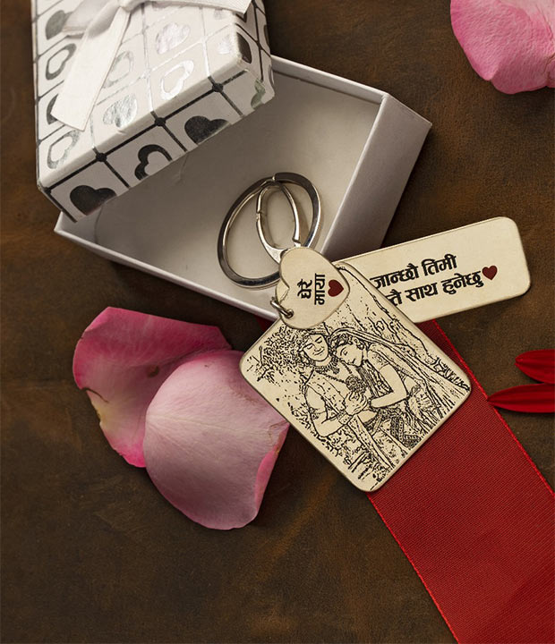 Radha-Krishna Personalized Keychain – A Symbol of Eternal Love - Saisaa